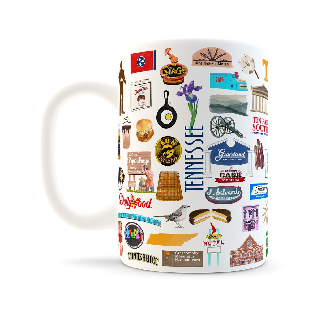 Iconic Tennessee Watercolor Ceramic Mug - Etsy
