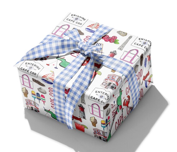 Iconic Cape Cod, MA Watercolor Gift Wrap by When I Was Your Age | Catch ...