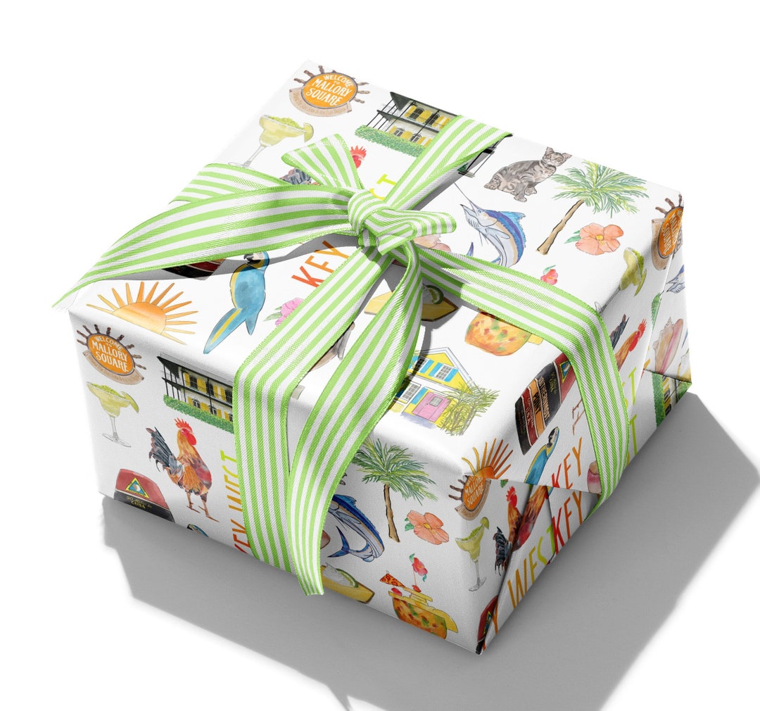Iconic Key West Watercolor Gift Wrap - Etsy