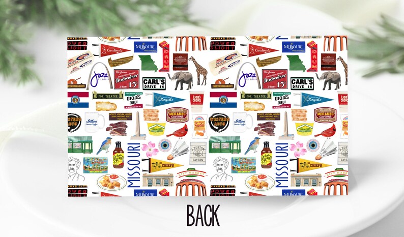 Iconic Missouri Watercolor Place Cards - Etsy