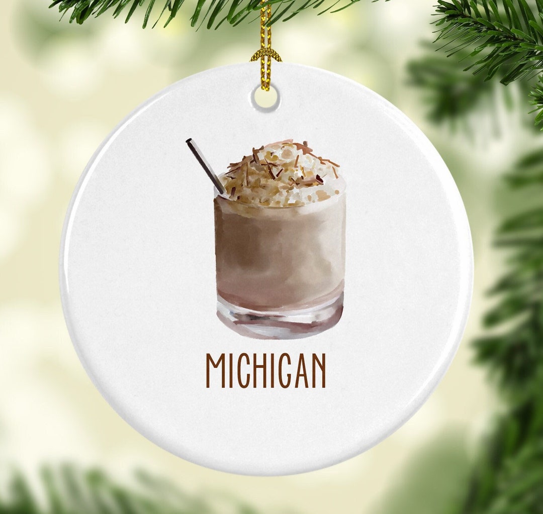 Detroit, Michigan Hummer Cocktail Round Porcelain Ornament - Etsy
