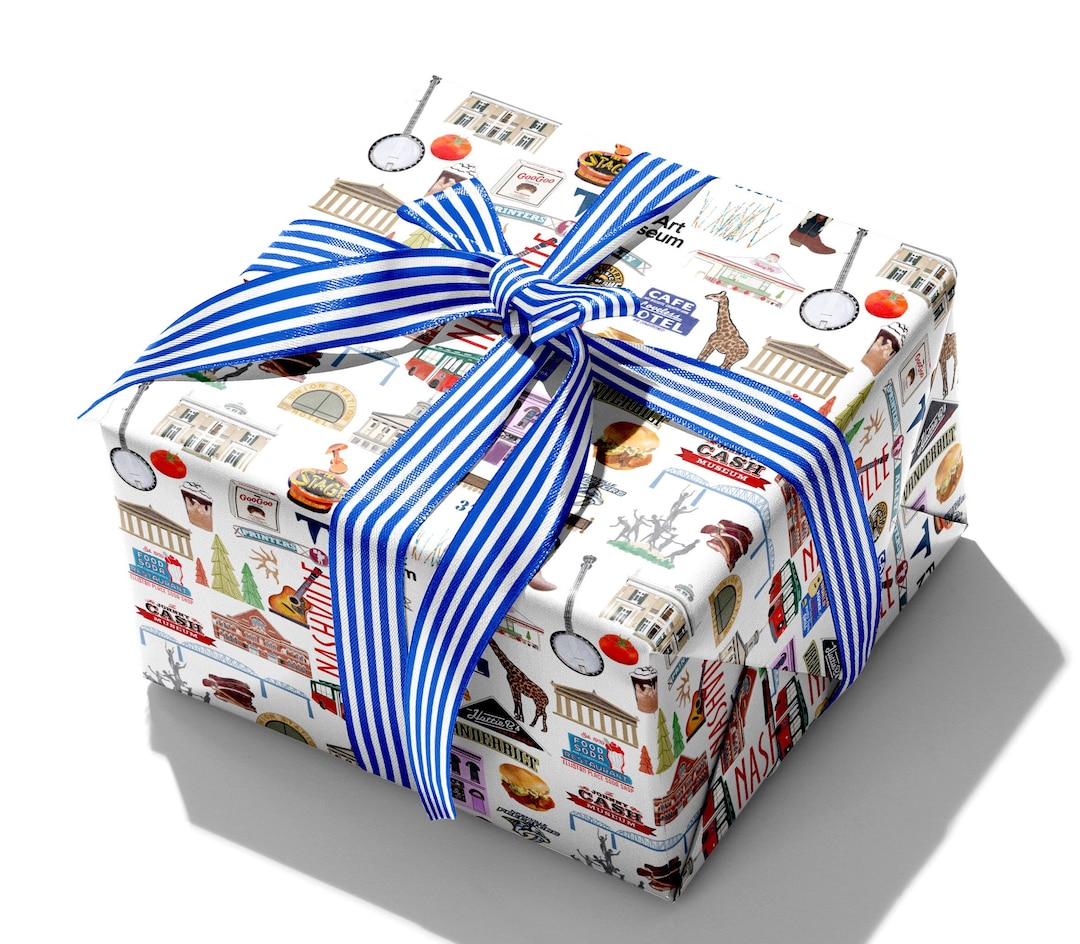Iconic Nashville Tennessee Watercolor Gift Wrap - Etsy