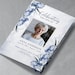 4 Page Funeral Program, Purple & White Flowers, Editable Floral ...