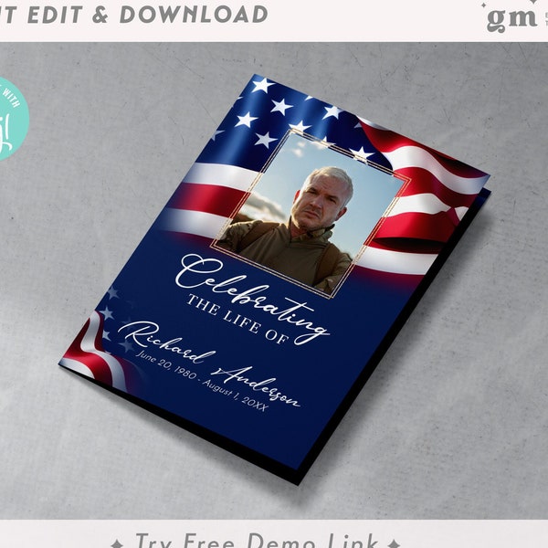 Military Memorial Brochure - Etsy
