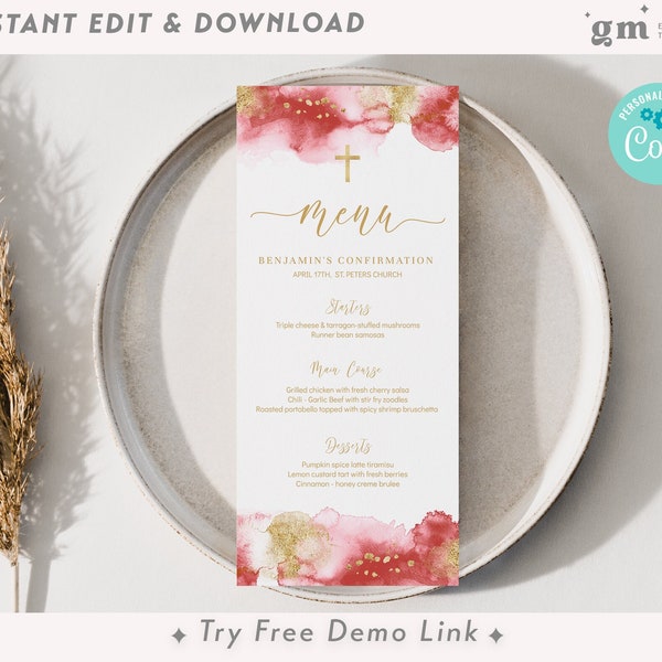 Printable Confirmation Table - Etsy