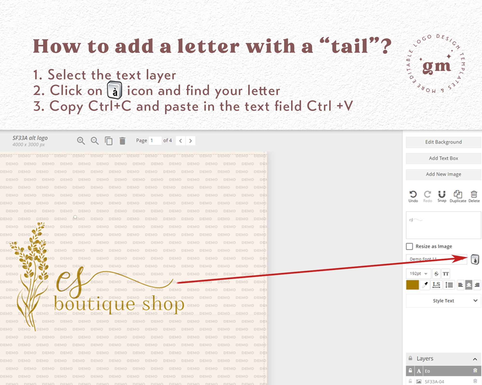 Editable Coaching Logo Design Circle Photography Watermark - Etsy