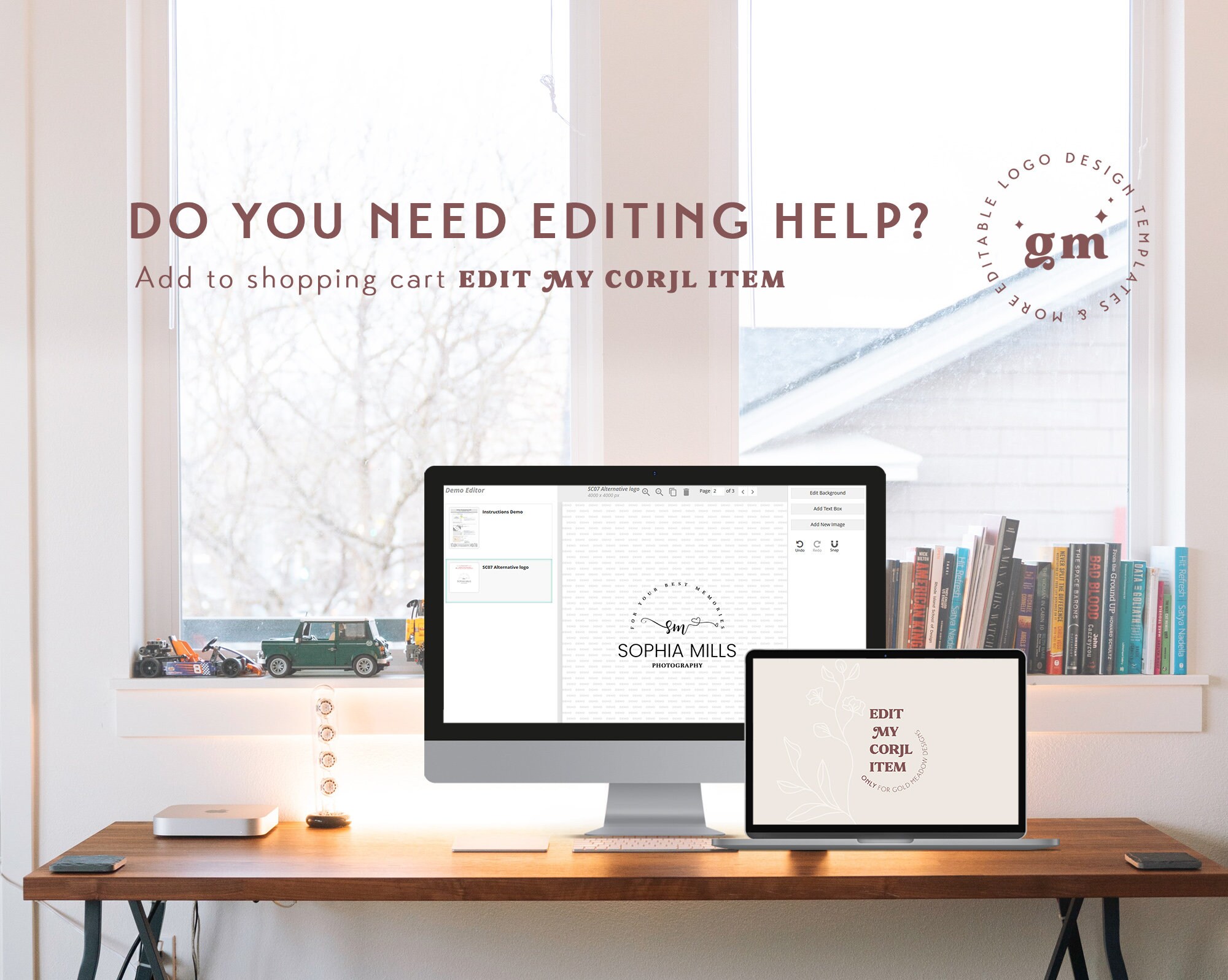 Editable Coaching Logo Design Circle Photography Watermark - Etsy