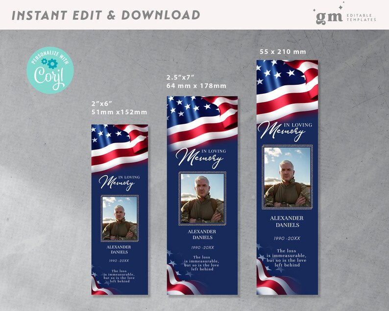 Editable Soldier Funeral Template Package, Military Celebration of Life ...