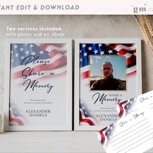 Editable Military Funeral Template Package, Soldier Celebration of Life ...