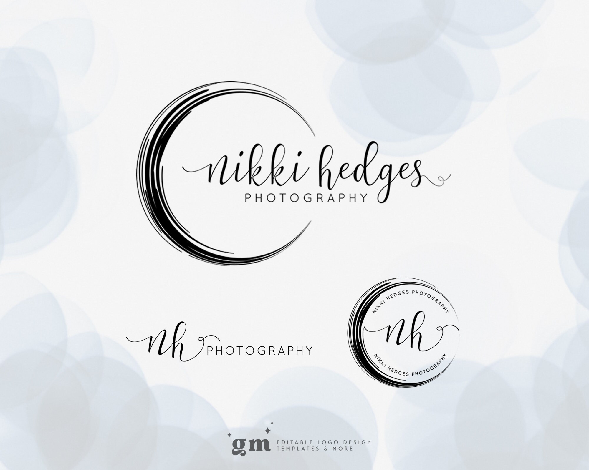 Editable Coaching Logo Design Circle Photography Watermark - Etsy