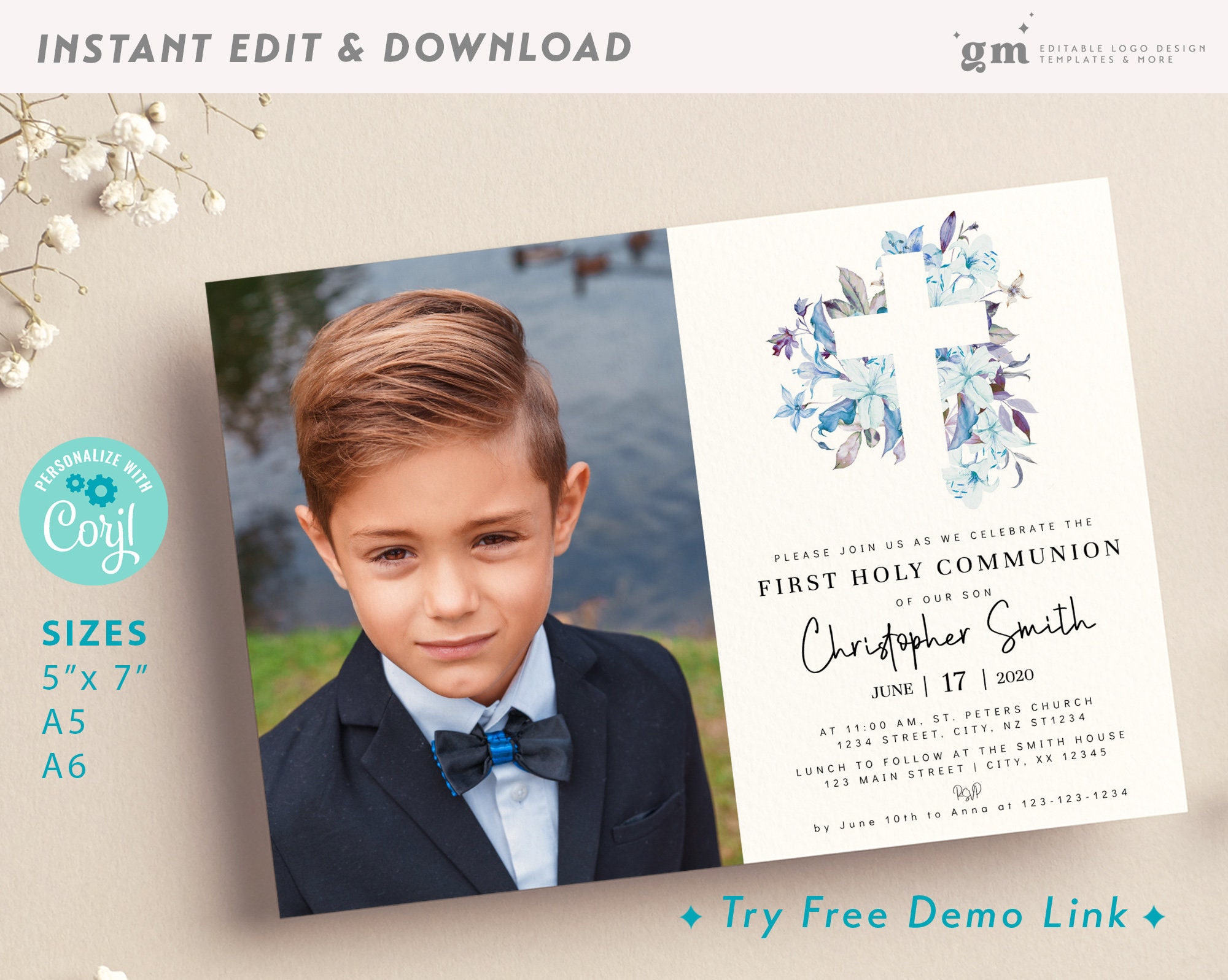 First Holy Communion Cards Sample