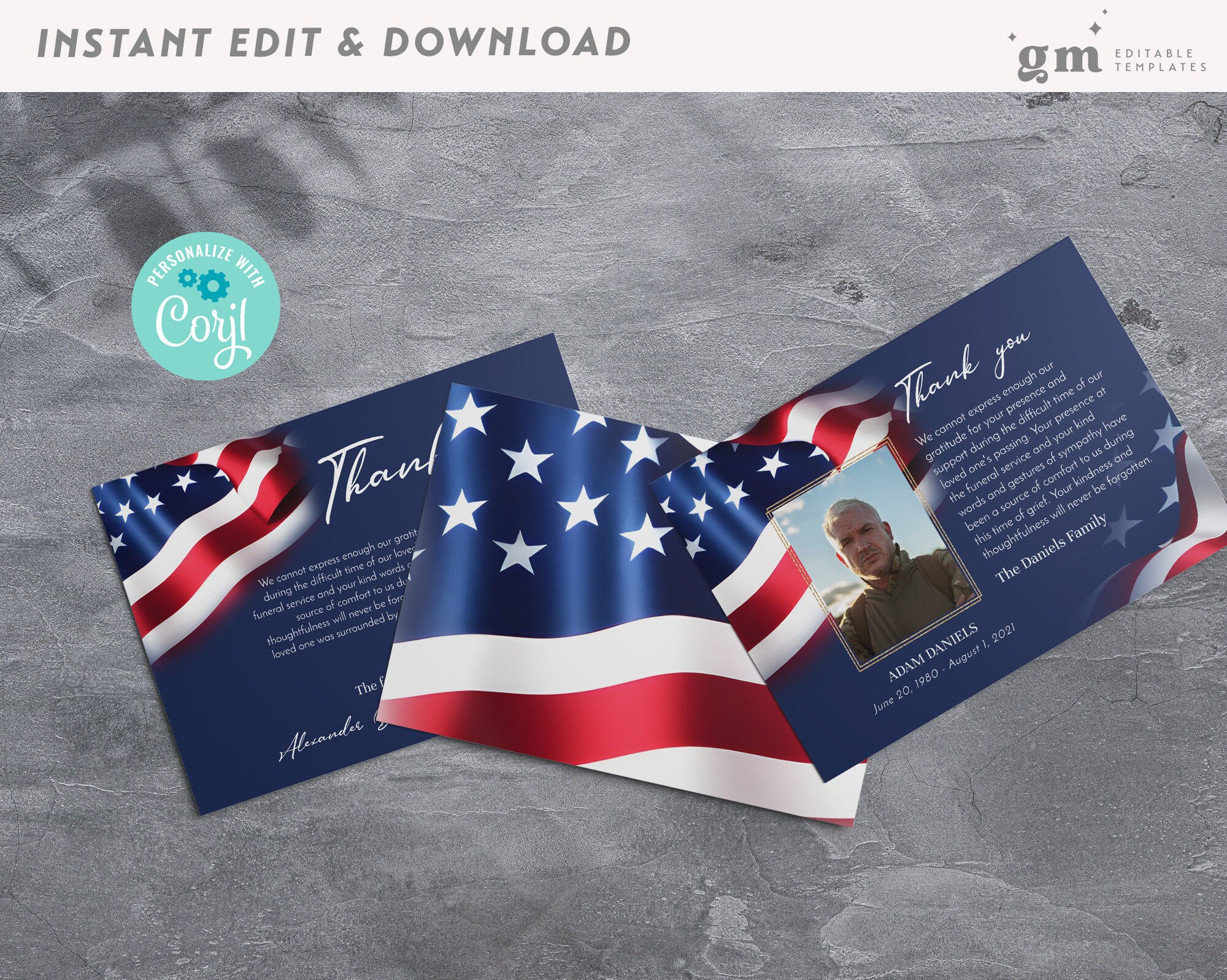 Editable Soldier Funeral Template Package, Military Celebration of Life ...
