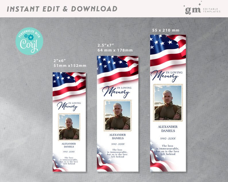 Editable Military Funeral Template Package, Soldier Celebration of Life ...