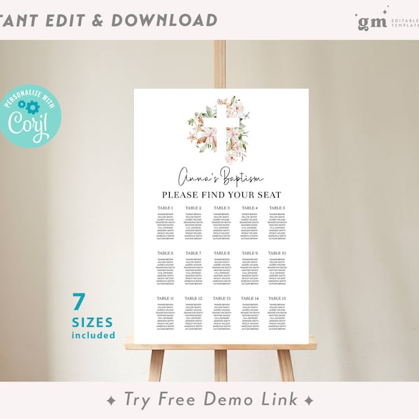 Seating Chart for Communion - Etsy