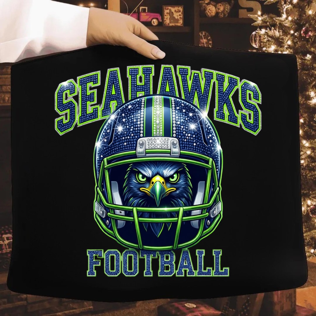 Football Mascot Helmet Png, Seahawks Football Sublimation Png, Glitter ...