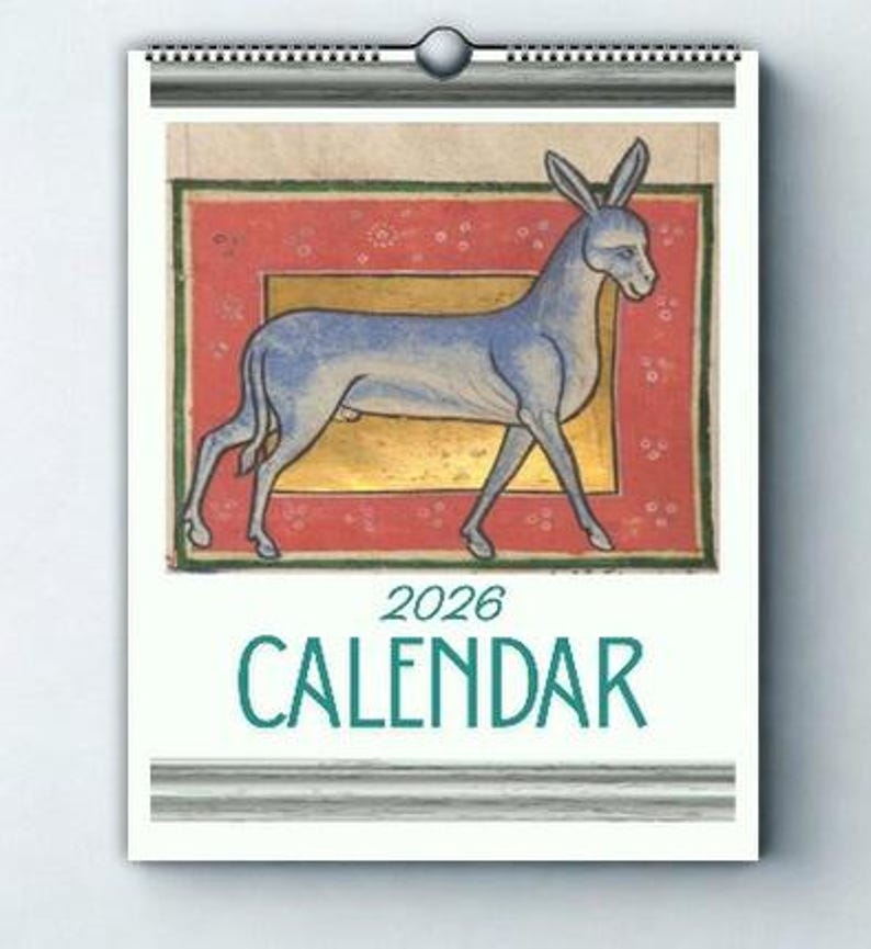2026 Medieval Donkey Calendar • Quirky Fantasy Calendar - Etsy