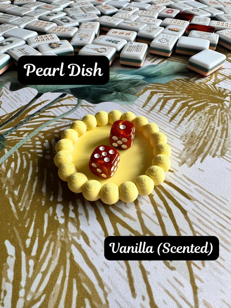3D Printed Mahjong Trinket Dish | Game Night Dice Tray Accessory - Etsy