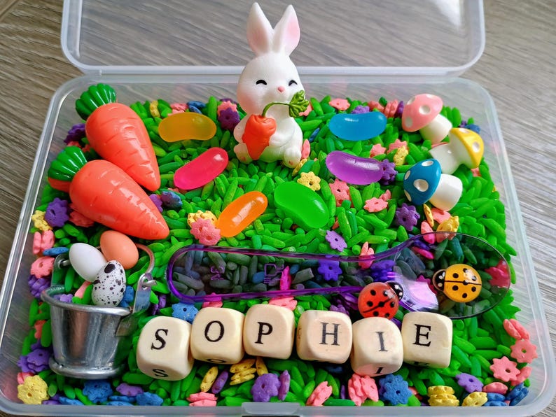 Spring Sensory Bin (small and Portable Open Ended Play) - Etsy