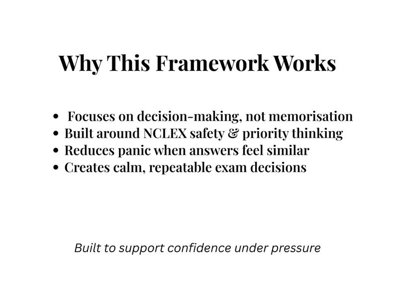 NCLEX Safety & Priority Framework | Calm Decision-making Guide | Stop ...
