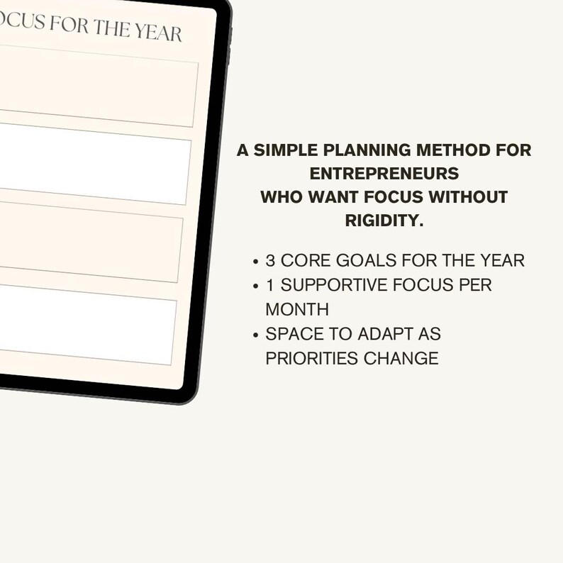 Focus Planner 2026 | Goal Planning Workbook for Entrepreneurs | Simple ...