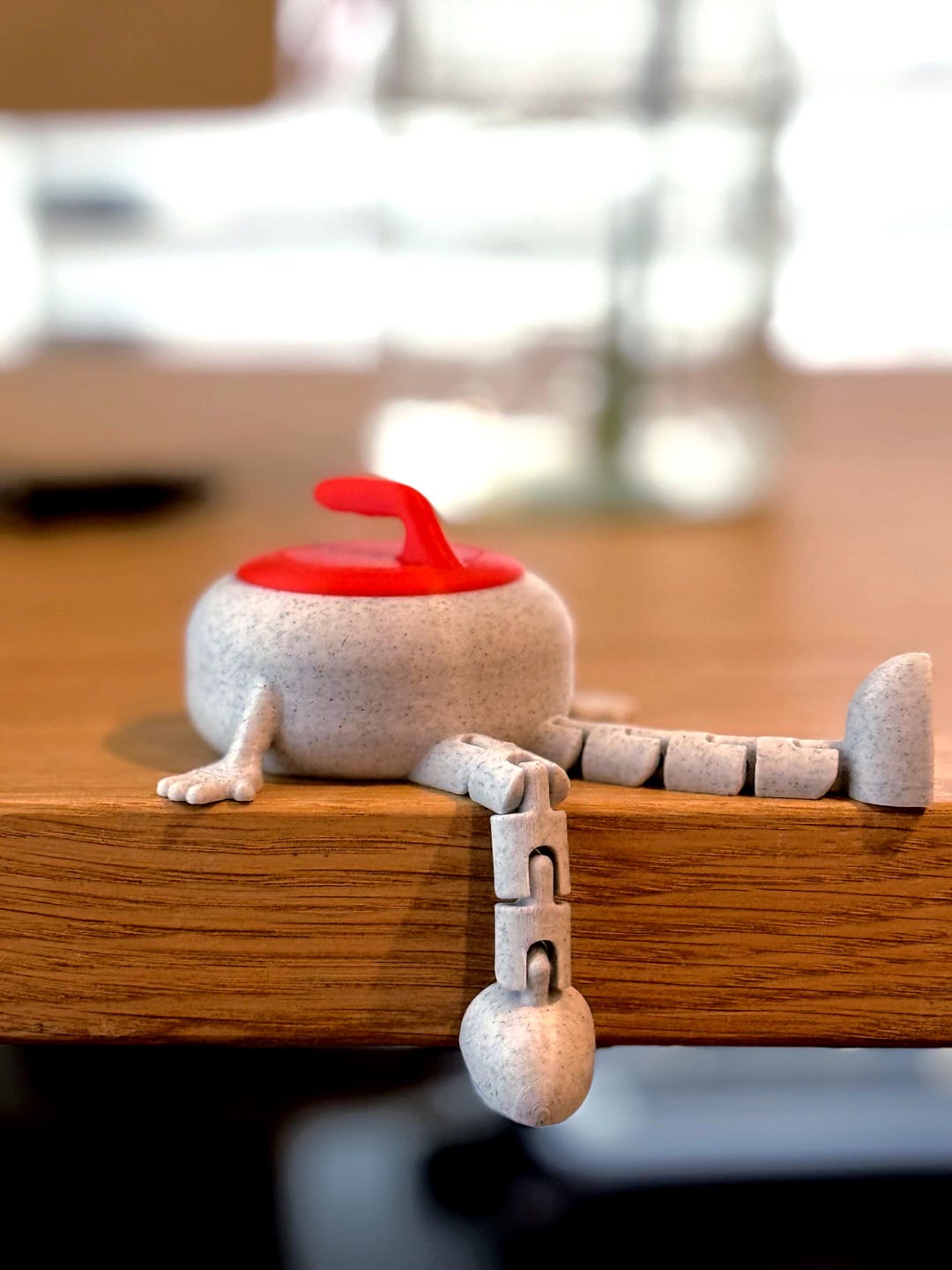 Curling Stone Buddy - 3D Printed Articulated Flexi Desk Figure - Winter ...