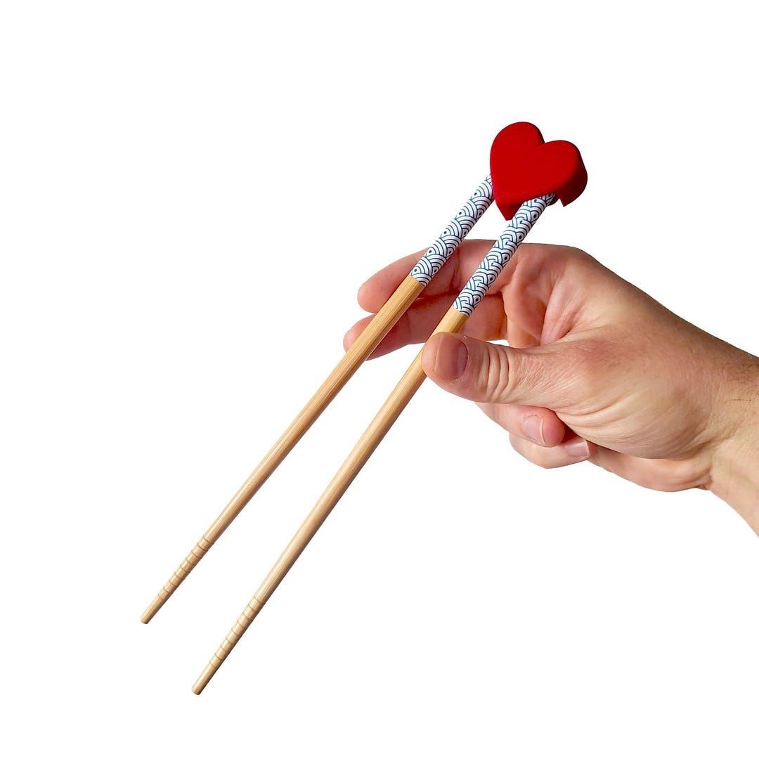 Heart Chopstick Holder 3-pack | 3D Printed Kitchen Decor | Cute ...