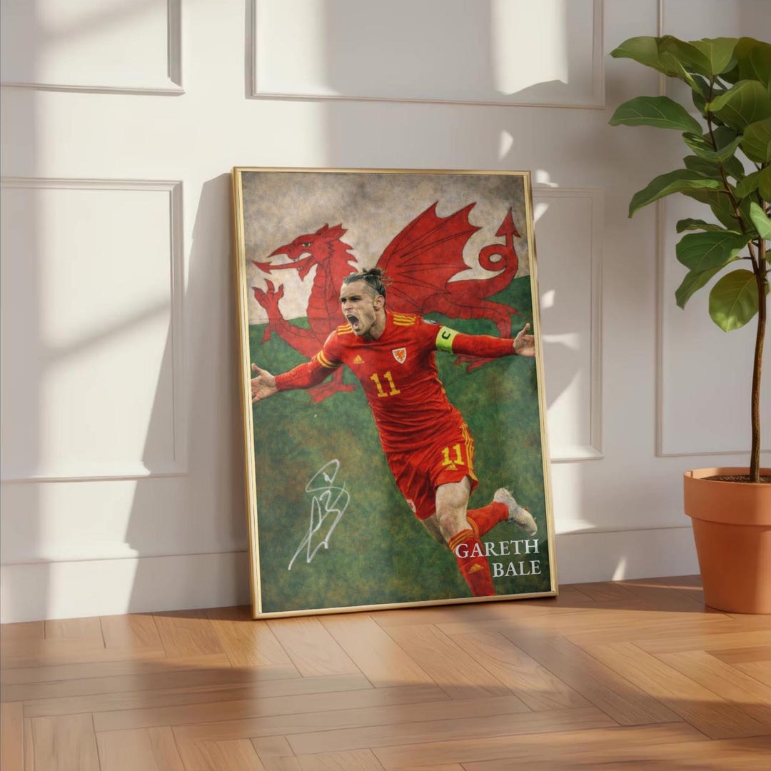Gareth Bale Poster | Welsh Football Print | Soccer Fan Art - Etsy