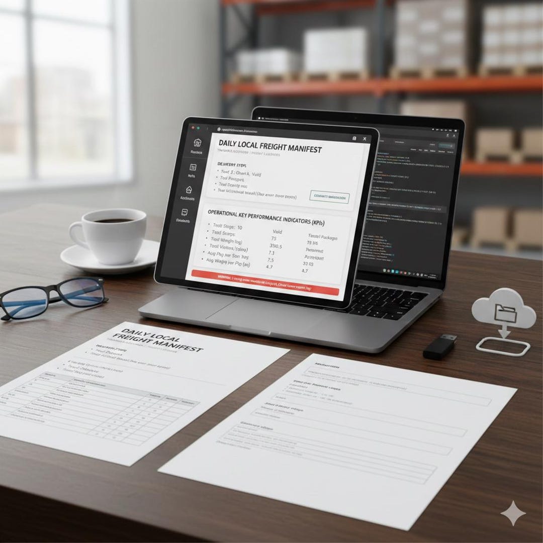 Local Freight Manifest Generator | Daily Delivery Log Python Script ...