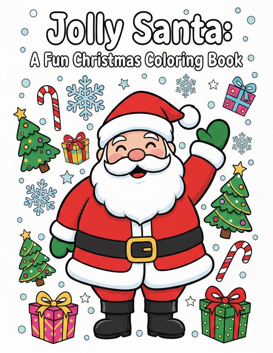 Jolly Santa Coloring Book for Kids | 20 Fun Christmas Pages | Printable ...