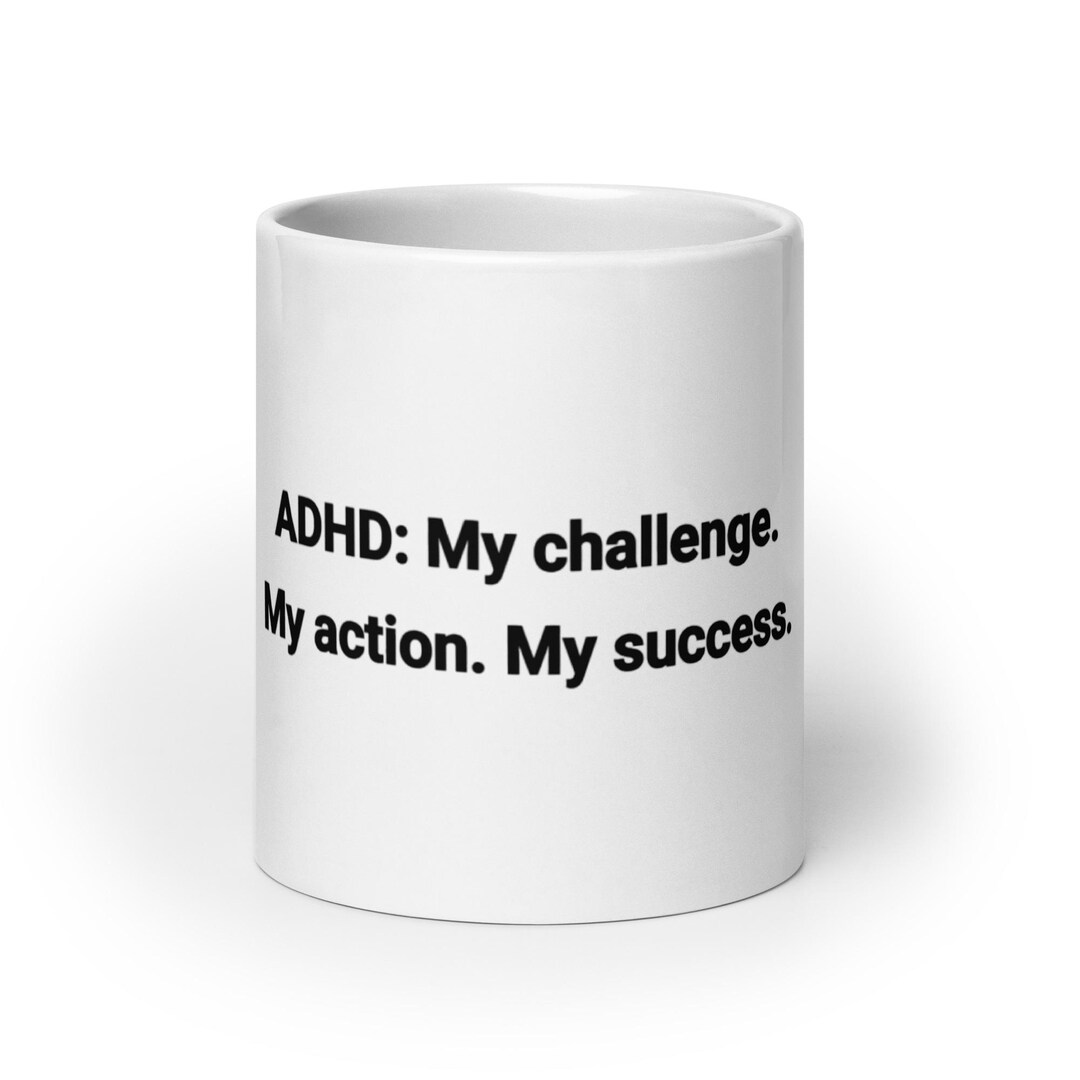 ADHD Mug, Adhd Ld Gear, ADHD Success Cup, Minimalist Design, Eco ...