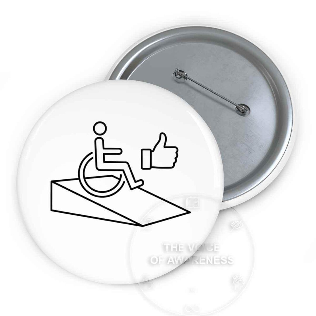 Accessible Ramp Enamel Pin, Disability Pride Badge, Mobility Awareness ...