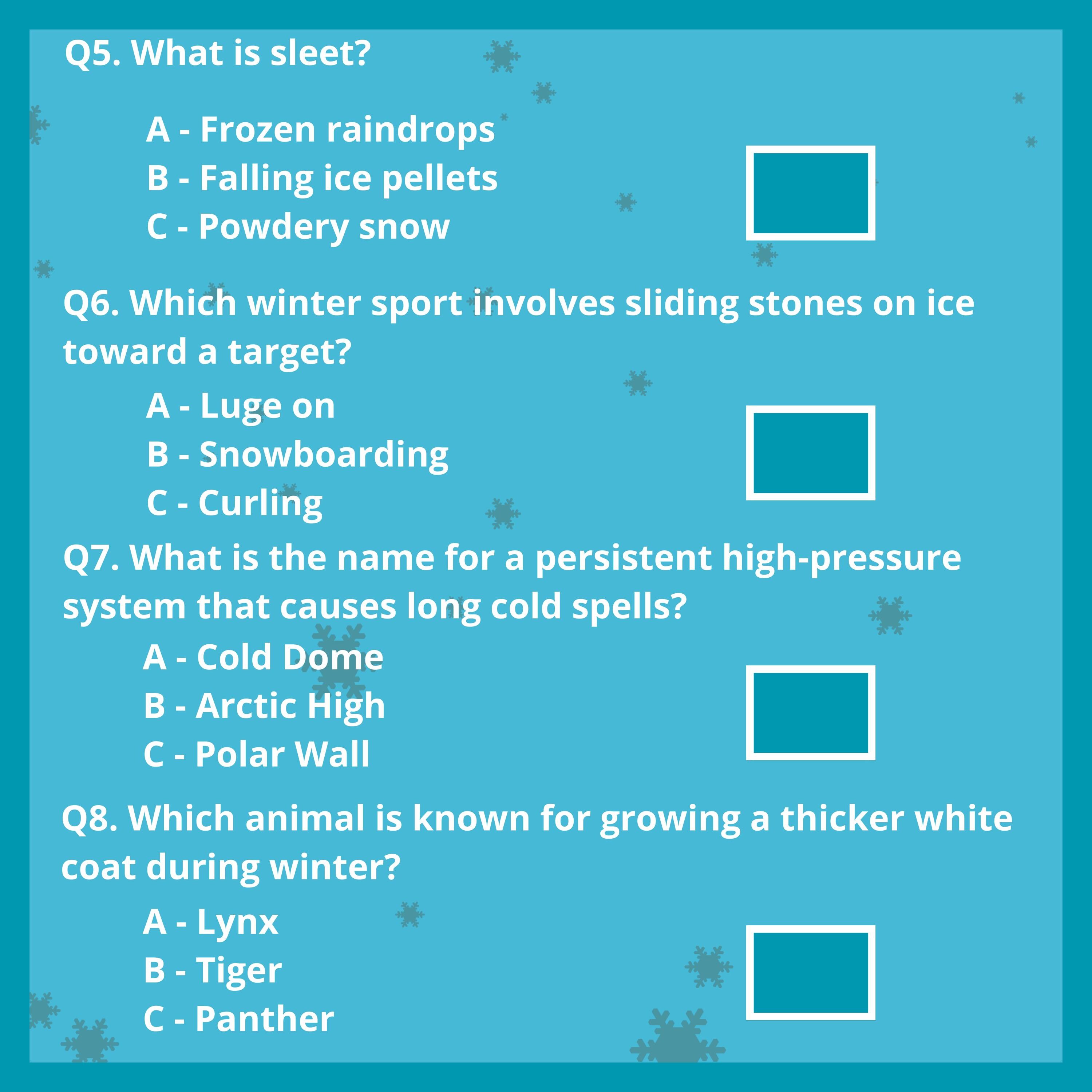 Printable Winter Games, Winter Trivia Game, Family Party Game, Holiday ...