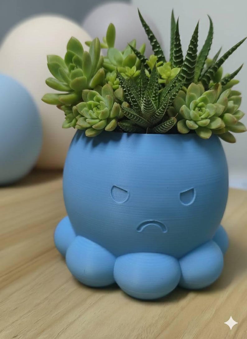 Octopus Plant Pot STL File | 3D Printed Planter | Instant Download ...