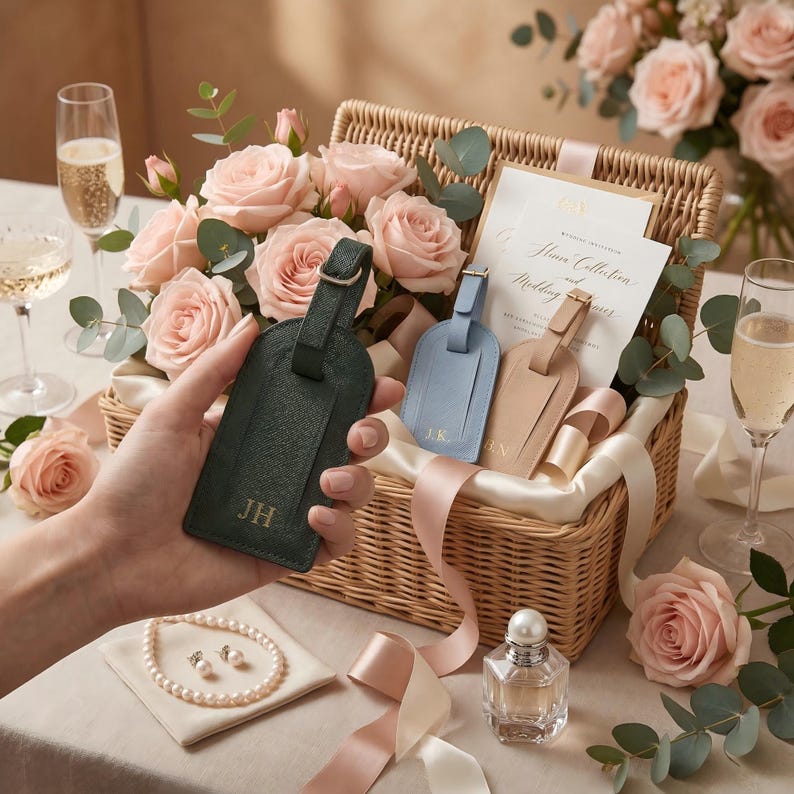 Personalized Travel Gift Set for Bridesmaids, Custom Passport Holder ...