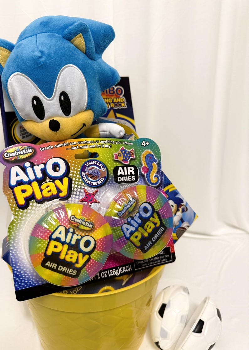 Sonic Easter Gift Basket for Kids Easter Bunny is Still on the Way - Etsy