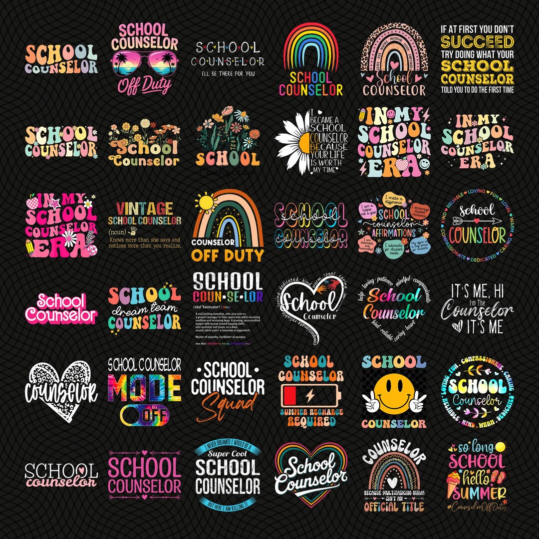 School Counselor Png File Bundle, Counselor Back to School, Counselor ...