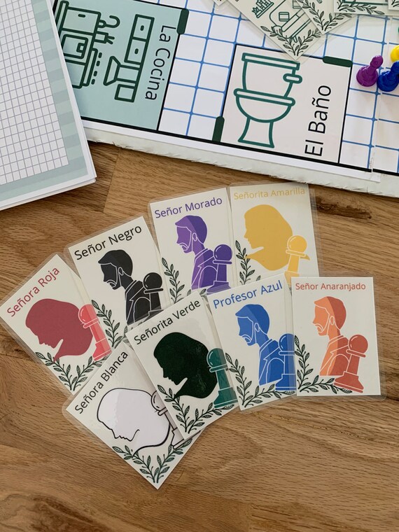 Printable Clue Game Cards In Spanish