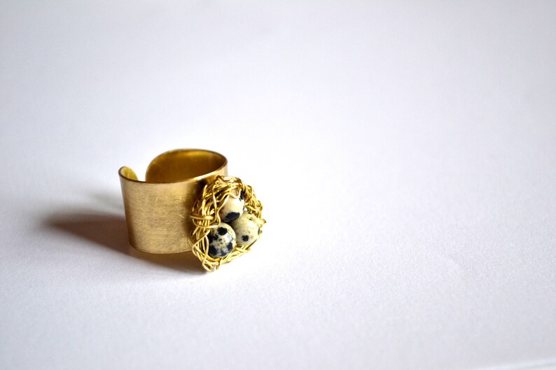 Nest Ring Bird Ring Gold Ring Bird Nest Ring Brass Ring - Etsy