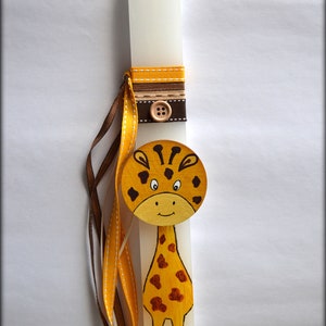 Handpainted Giraffe Easter Candle, Boy Easter Candle, Fridge Magnet ...