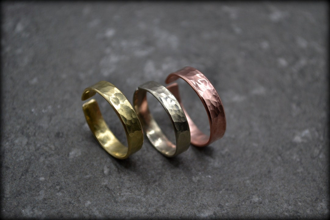 Unisex OPEN Ring, Men's ADJUSTABLE Ring, Simple Everyday Ring, Silver ...