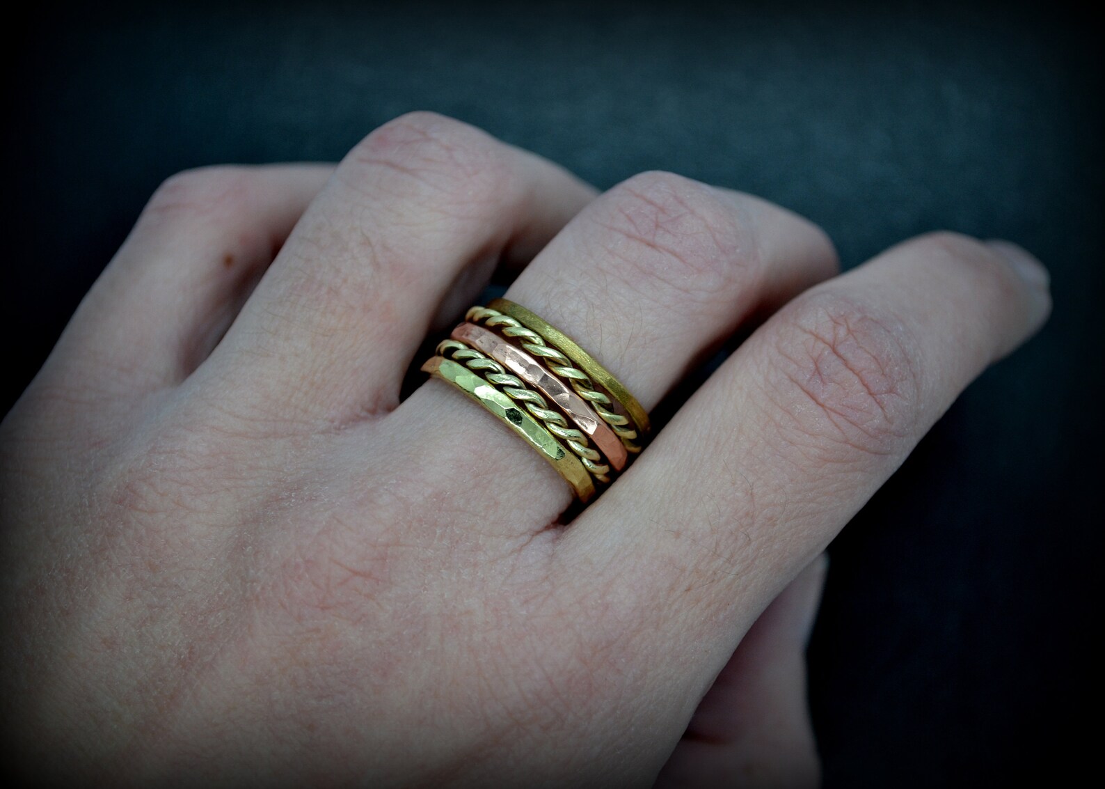 Double Twist Stacking Ring Braided Ring Twisted ring Woven | Etsy