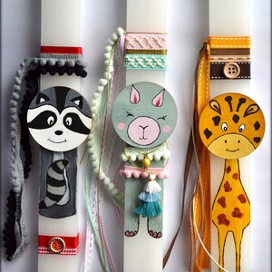 Handpainted Giraffe Easter Candle, Boy Easter Candle, Fridge Magnet ...