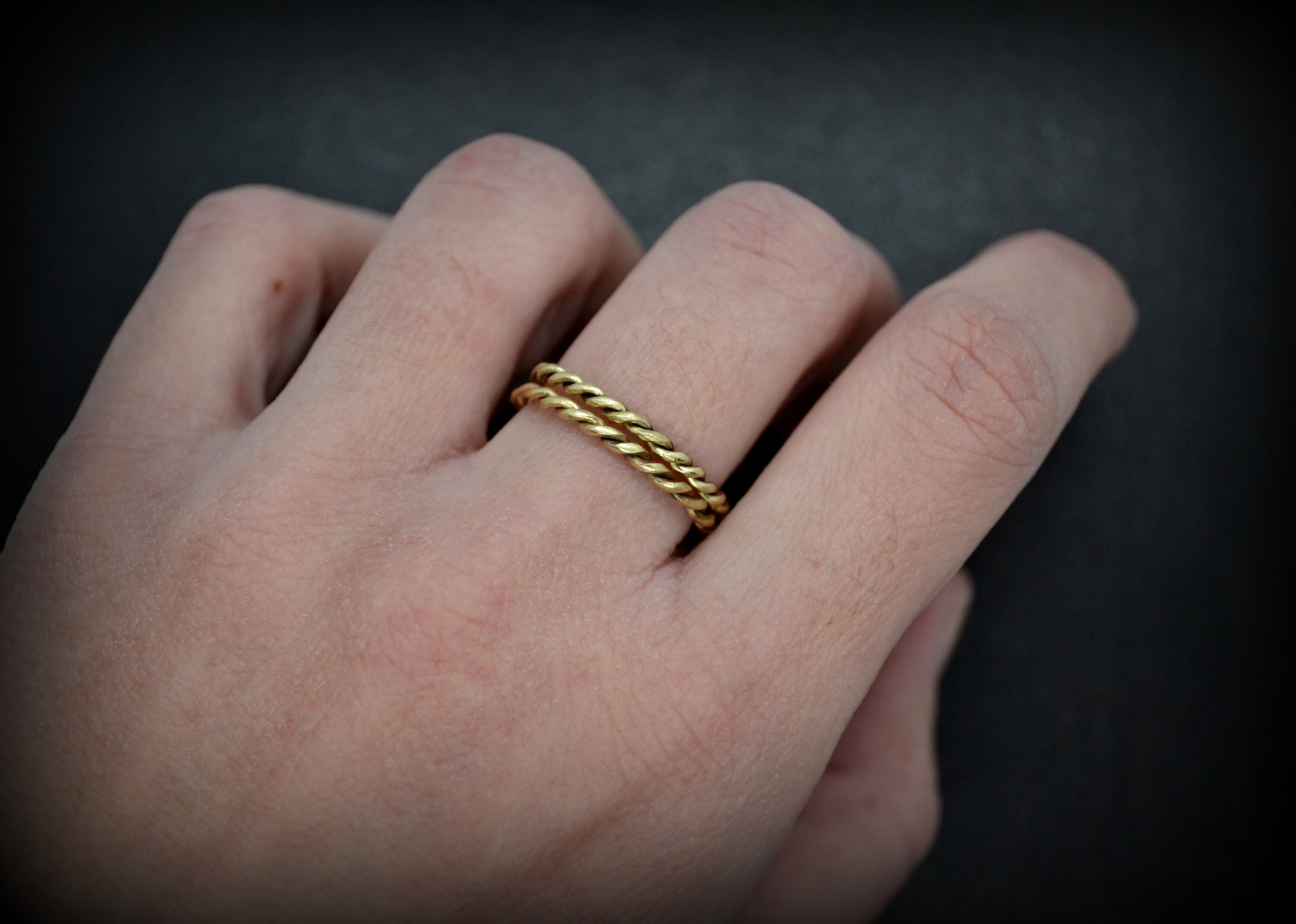 Double Twist Stacking Ring Braided Ring Twisted ring Woven | Etsy