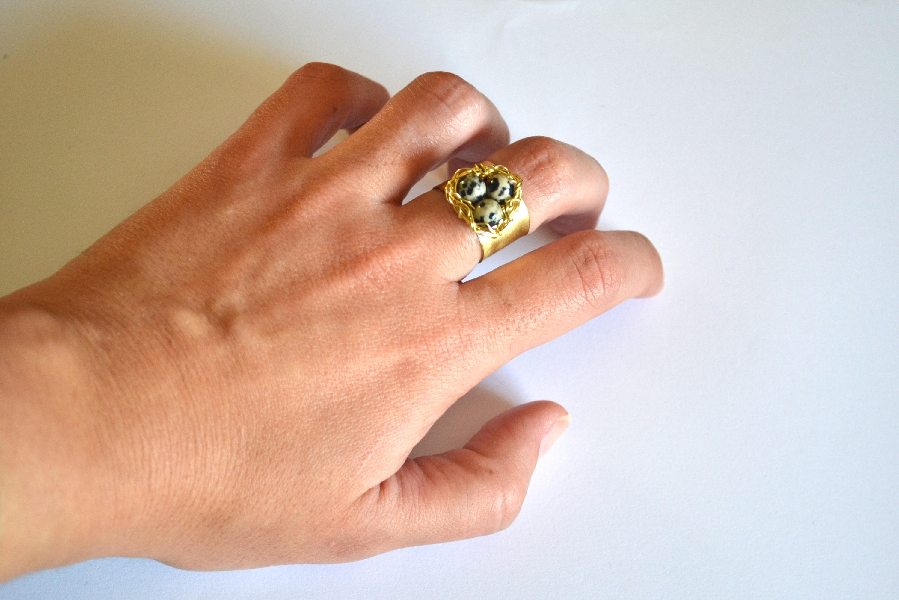 Nest Ring Bird Ring Gold Ring Bird Nest Ring Brass Ring | Etsy