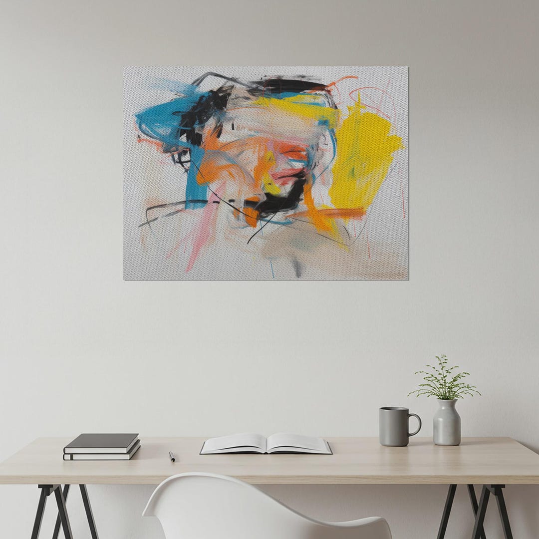 Abstract Expressionist Canvas Print: Vibrant, Energetic Modern Wall Art ...