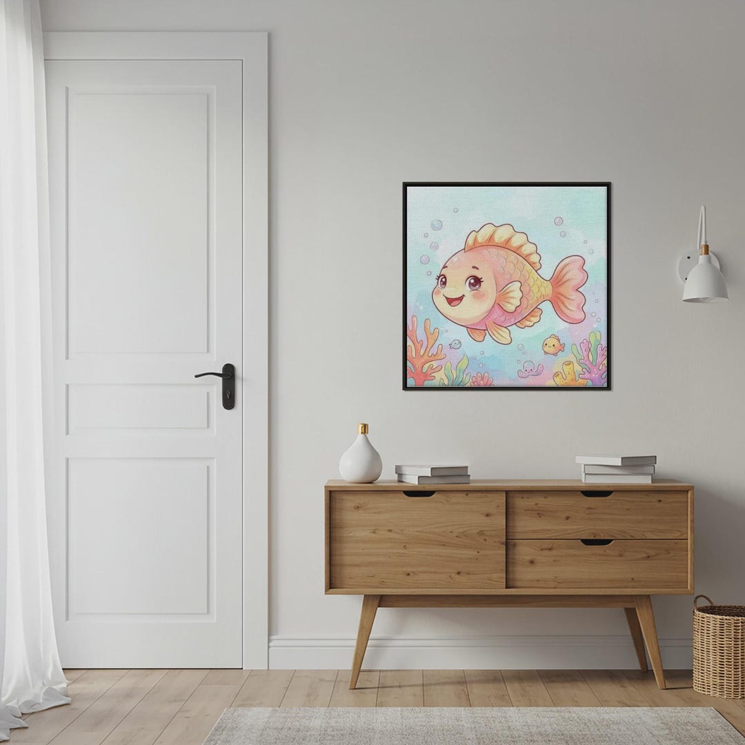 Fish Art, Pastel Underwater Scene, Nursery Wall Decor - Etsy