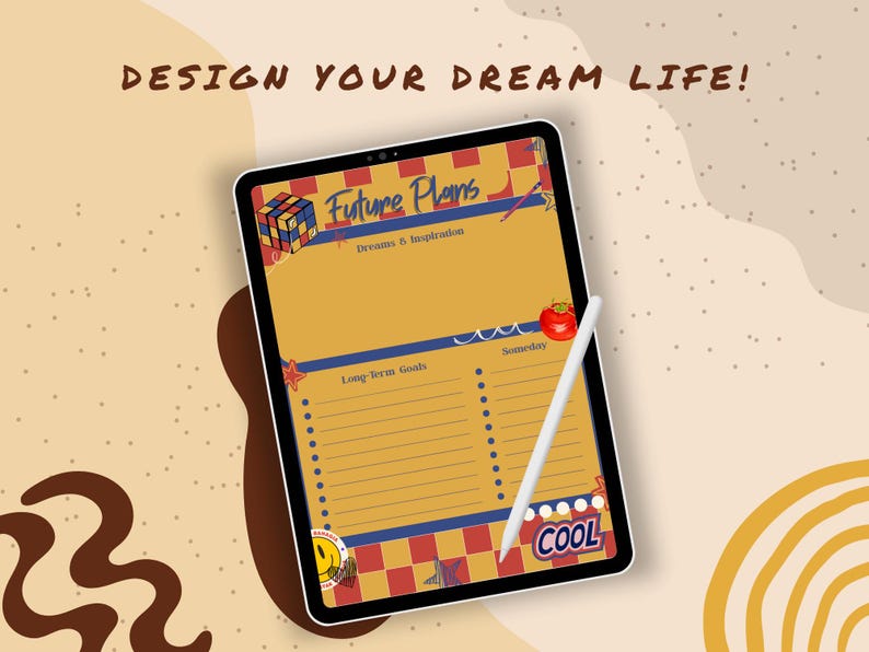 Vintage Digital Planner PDF | Printable Daily Weekly Monthly Planner ...