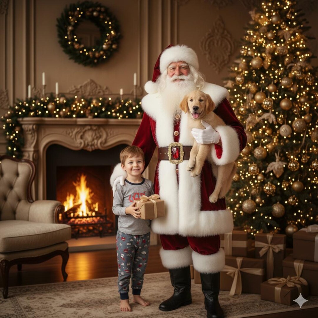 Professional Santa Claus Suit - Deluxe Velvet Santa Costume With Faux ...