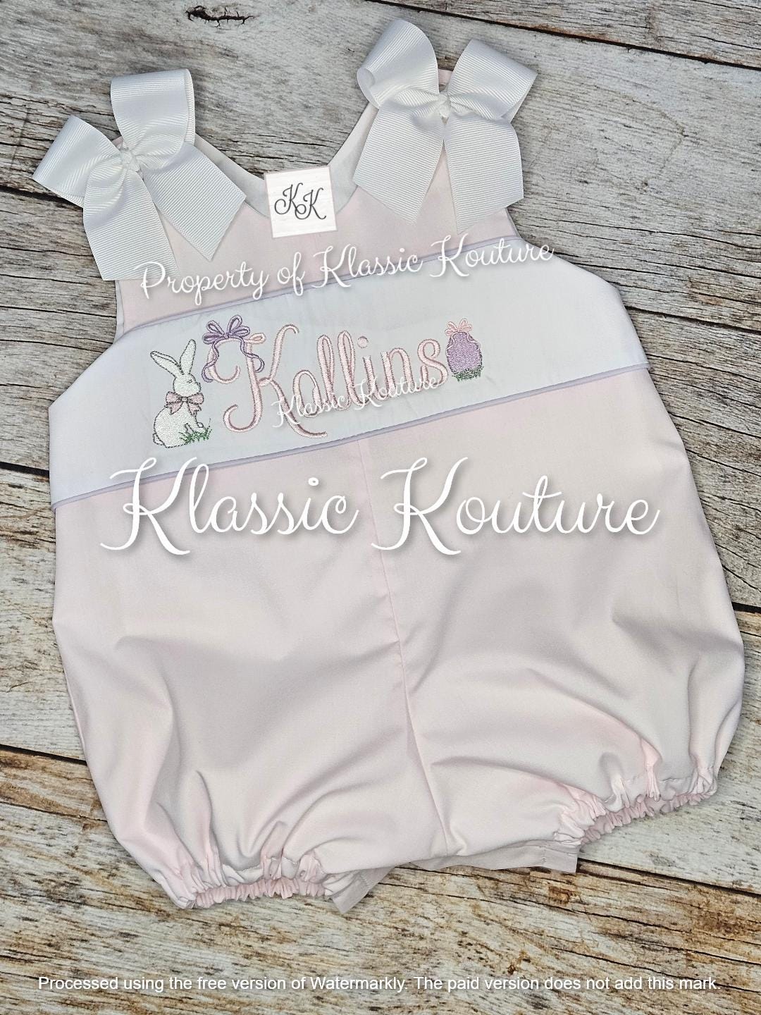 Easter Bunny Bows Bubble Bloomer Set A-line Dress First Easter Birthday ...
