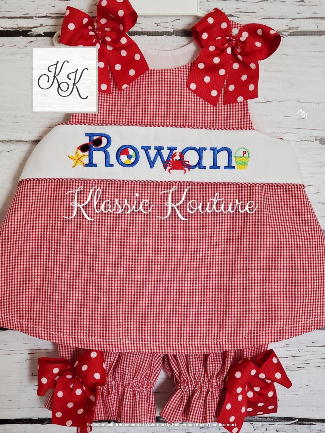 Girls Beach Birthday Party Bubble Bloomer Set Beach Vacation Crab ...